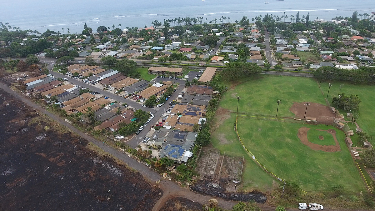 Hurricane Lane Fire Damage - Lahainaluna